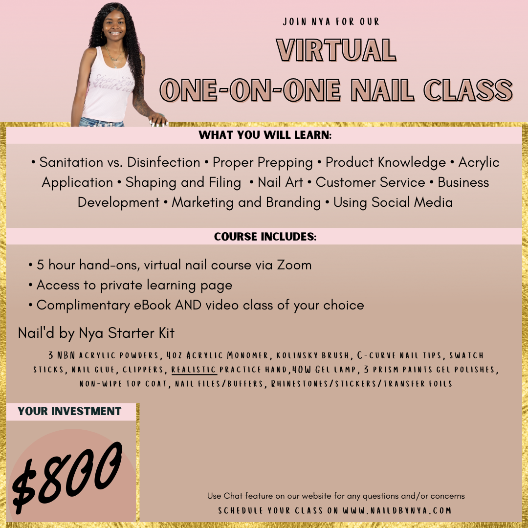 One-on-One Virtual Nail Class with Nya – Nail'd by Nya